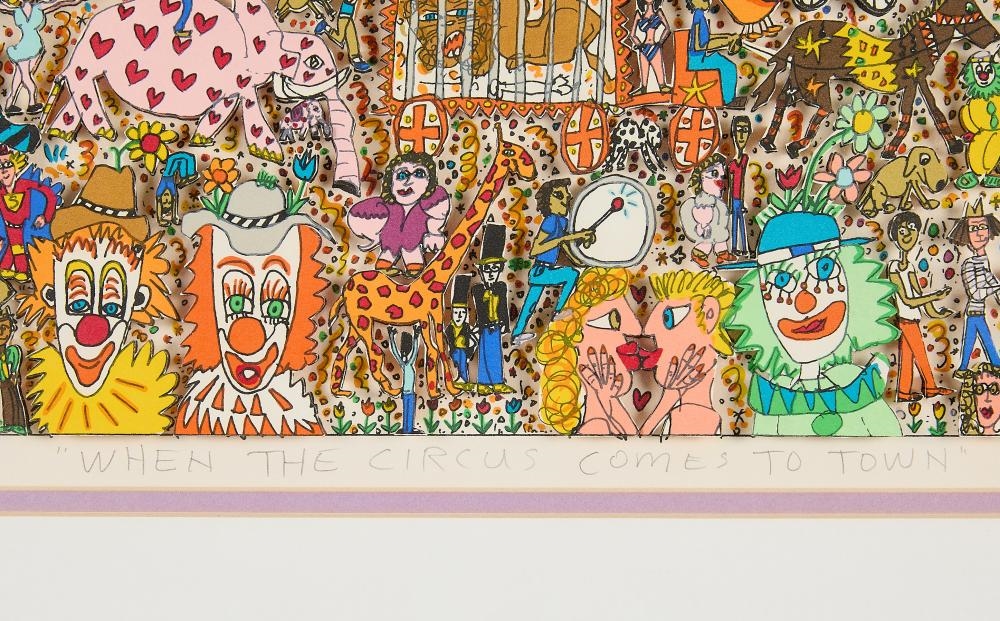 James Rizzi | James Rizzi When the Circus Comes Collage (1988) | MutualArt