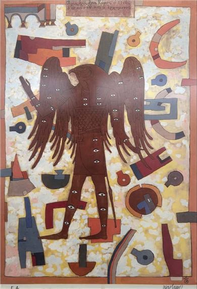 Makis Efthymios Warlamis | Depicting multiple-eyed winged figure ...