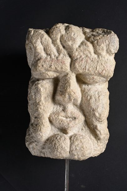 English School, 14th Century | Carved limestone modillion depicting the ...