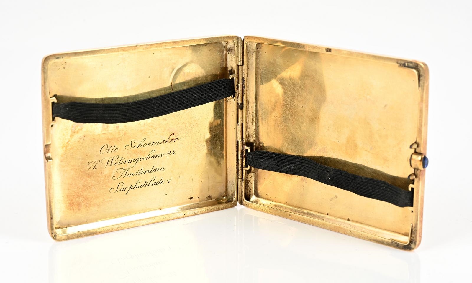 C. Dutch | Early 20th C. Dutch 14k yellow gold cigarette case, marked ...