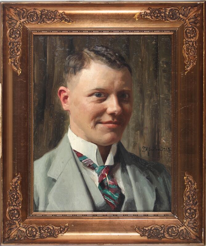 Peder Mork Monsted | Portraits of the artist's son and daughter-in-law ...