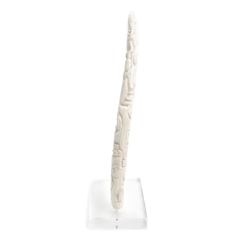 Greenlandic School, 20th Century | Walrus tusk carved with animals ...
