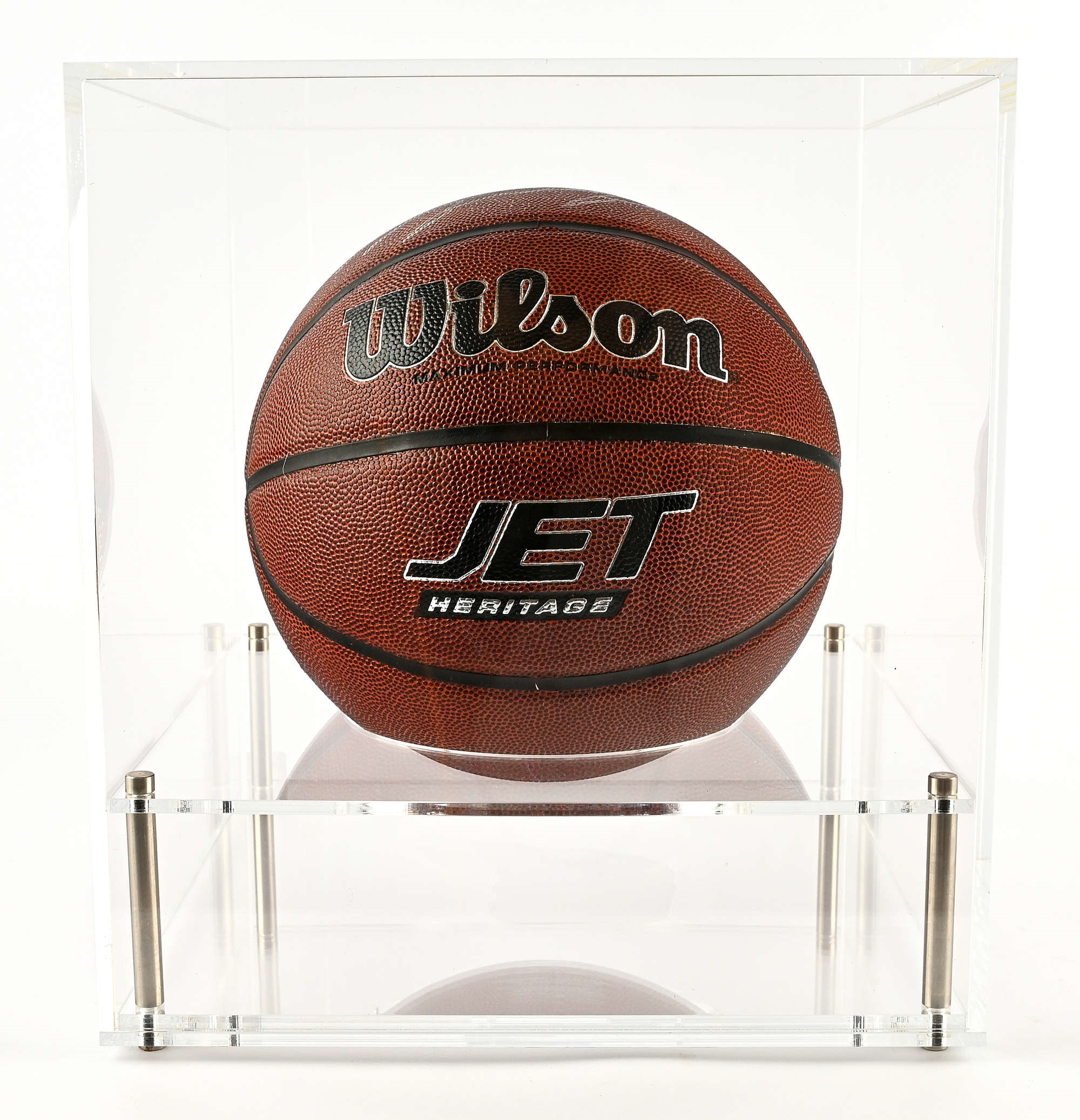 Michael Jordan | Michael Jordan Signed Wilson Basket Ball - In Perspex display case. With ...