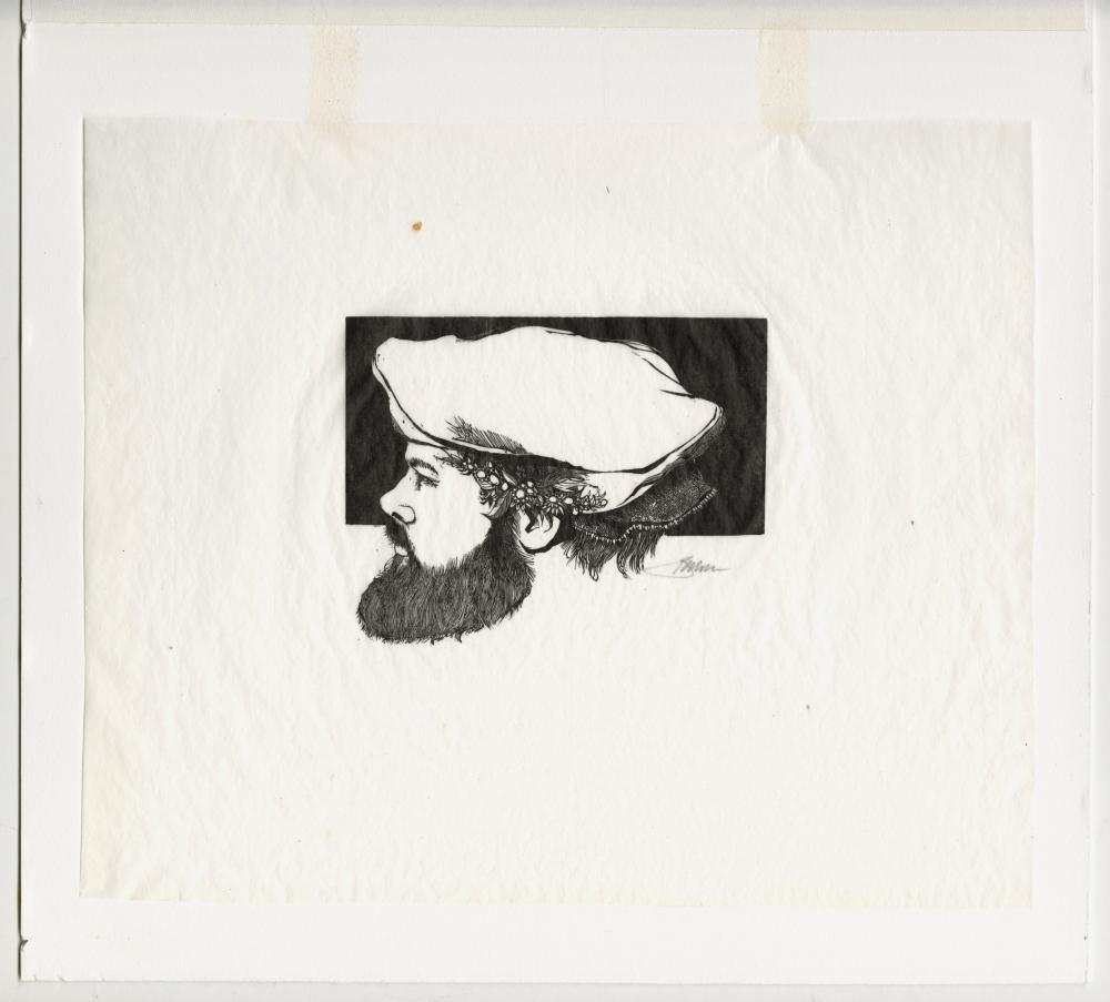 Barry Moser | Self Portrait with Beret | MutualArt