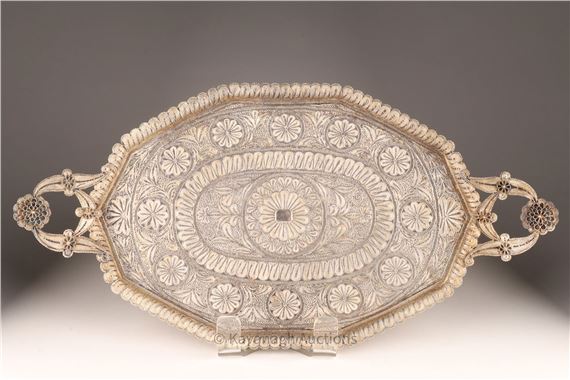 Prior | Antique Cuttack Indian Silver Filigree Tray | MutualArt