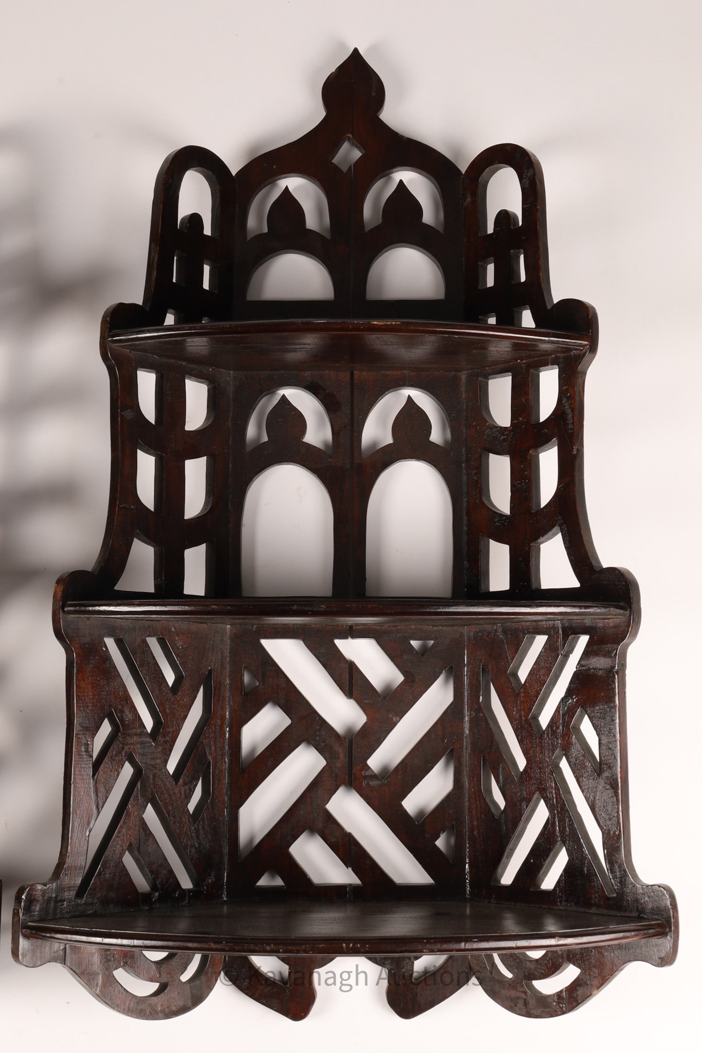 Gothic | Victorian Gothic Fretwork Bracket Wall Shelves | MutualArt