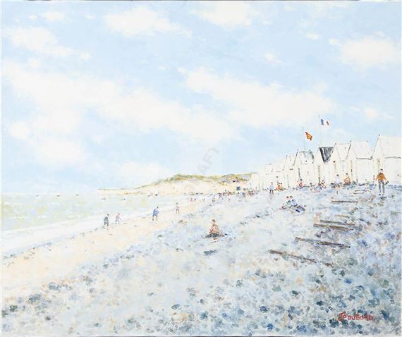Jean-Pierre Dubord | Sur la plage à Quiberville | MutualArt