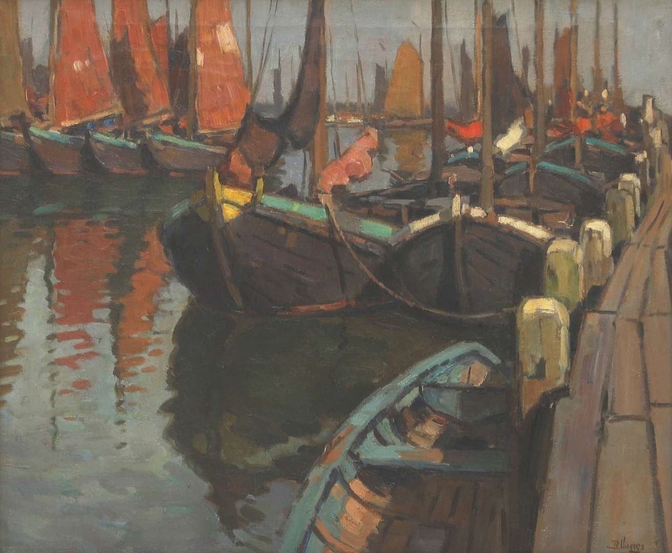 Bernadus Viegers | Botters in the Volendam harbour | MutualArt