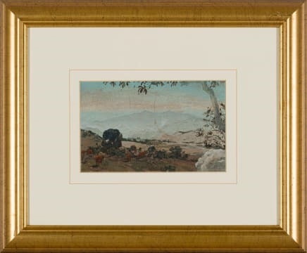 Erich Mayer | Landscape with Mountains and Cattle (1937) | MutualArt