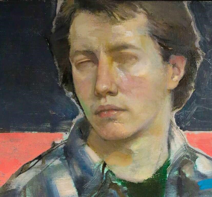 Ronald Sherr | Ronald Sherr Oil on Canvas Self-Portrait | MutualArt