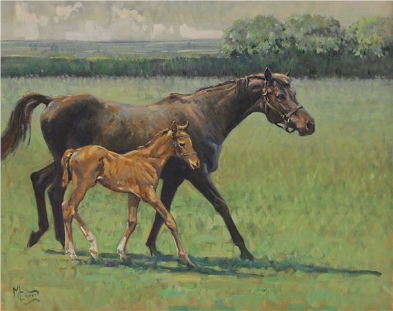 Malcolm Coward | Mare and foal | MutualArt
