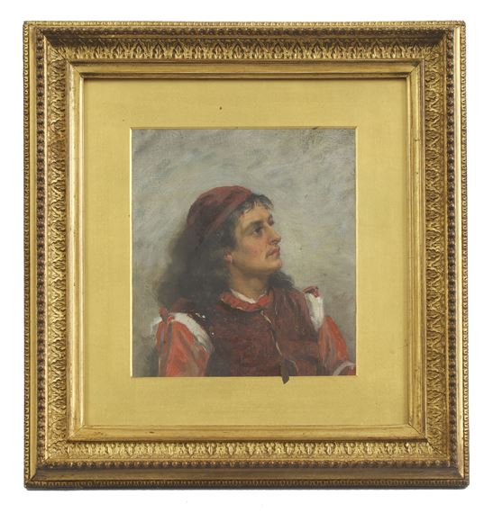 William A. Breakspeare | Portrait of a young Italian man bust-length in ...