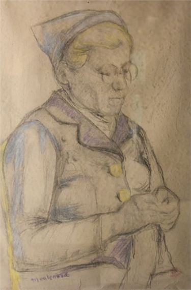 Frederic Montenard | La brodeuse au bonnet | MutualArt