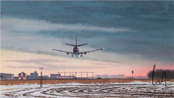 John Zupan | Jet Landing at Edmonton International | MutualArt