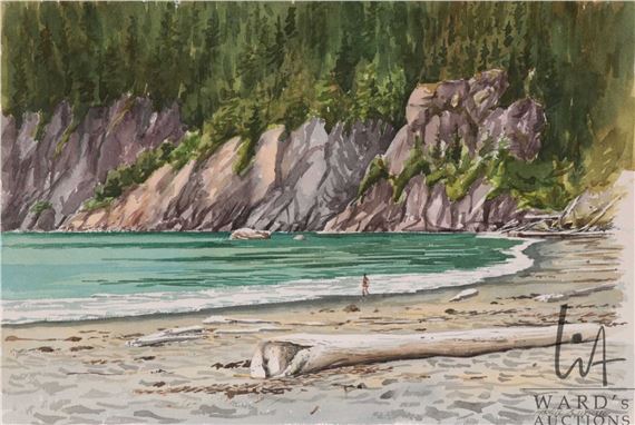 John Zupan | A coastal beach with figure | MutualArt