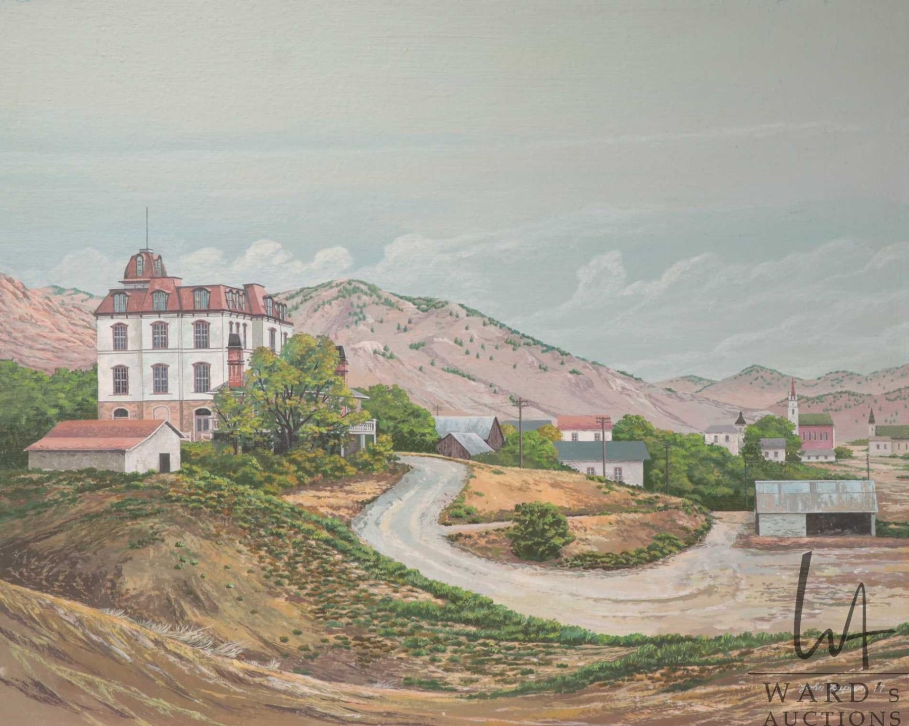 John Zupan | A large estate with surrounding buildings | MutualArt