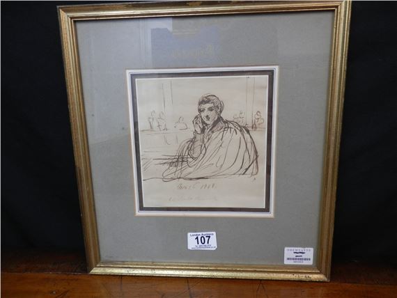 John Hayter | Sketch of a Man Seated (1848) | MutualArt