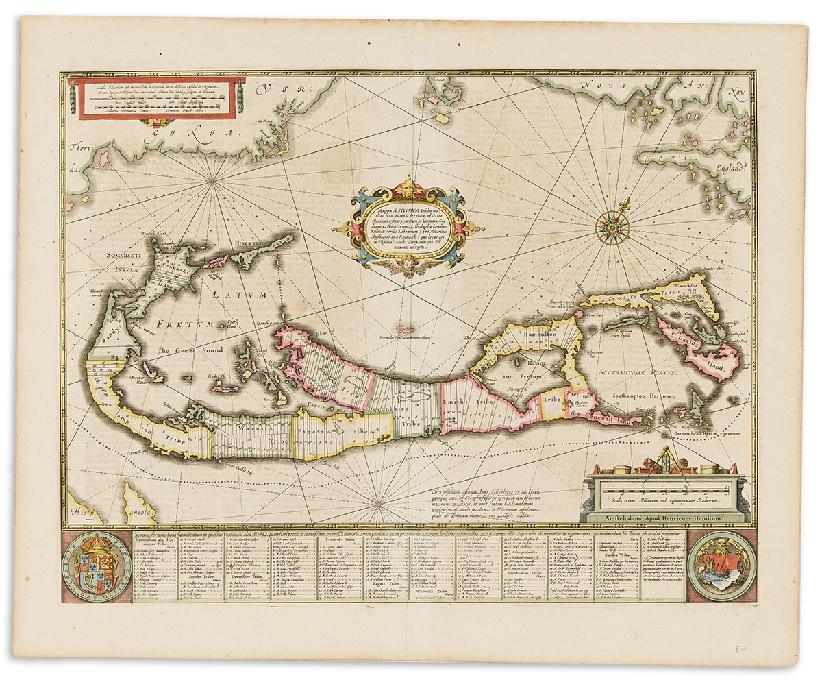Hondius Henricus | Mappa Aestivarum Insularum, Alias Barmudas (Circa ...
