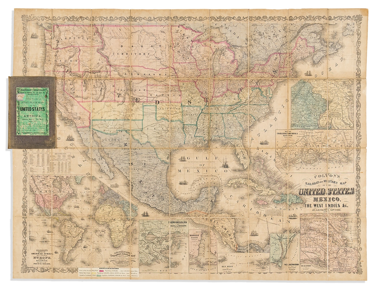 Joseph Hutchins Colton | Colton's Rail-Road and Military Map of the ...