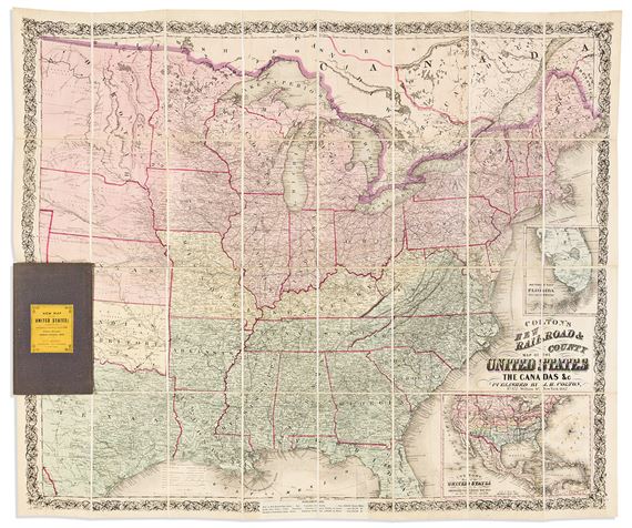 Joseph Hutchins Colton | Colton's New Railroad & County Map of the ...