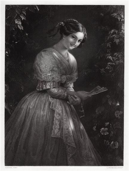 August Riedel | 1800s August RIEDEL Engraving BEAUTY OF ALBANO Framed ...
