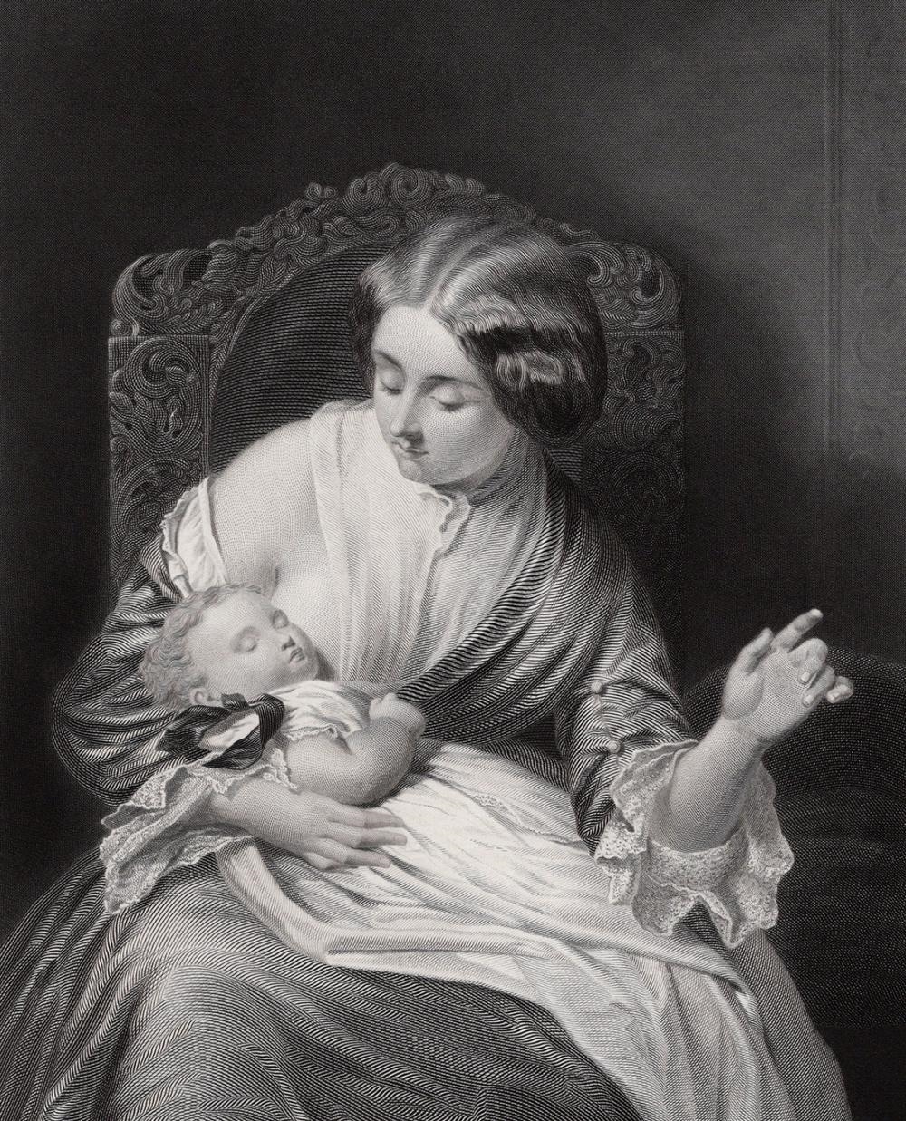 Joshua Hargrave Samms Mann | Joshua Hargrave Sams Mann 1800s Engraving Hush! The Child Sleeps ...