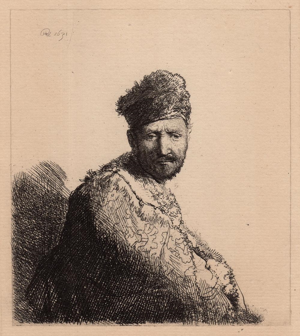 Rembrandt van Rijn | REMBRANDT 1800S Etching B263 Oriental Head DURAND (Circa 1880) | MutualArt