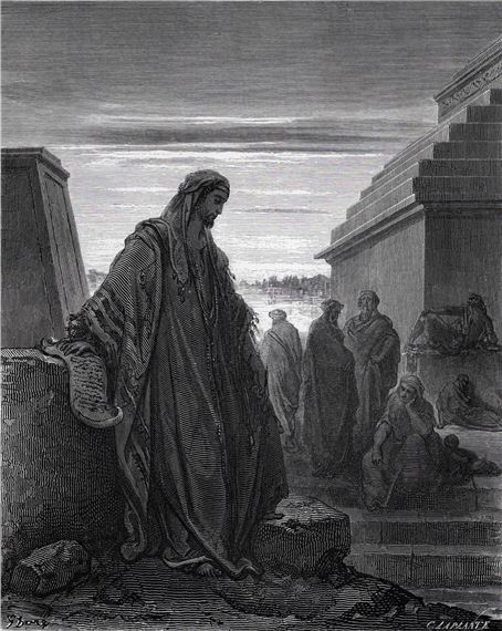 Gustave Doré | 1800s GUSTAVE DORE Religious Woodcut Daniel Interprets ...