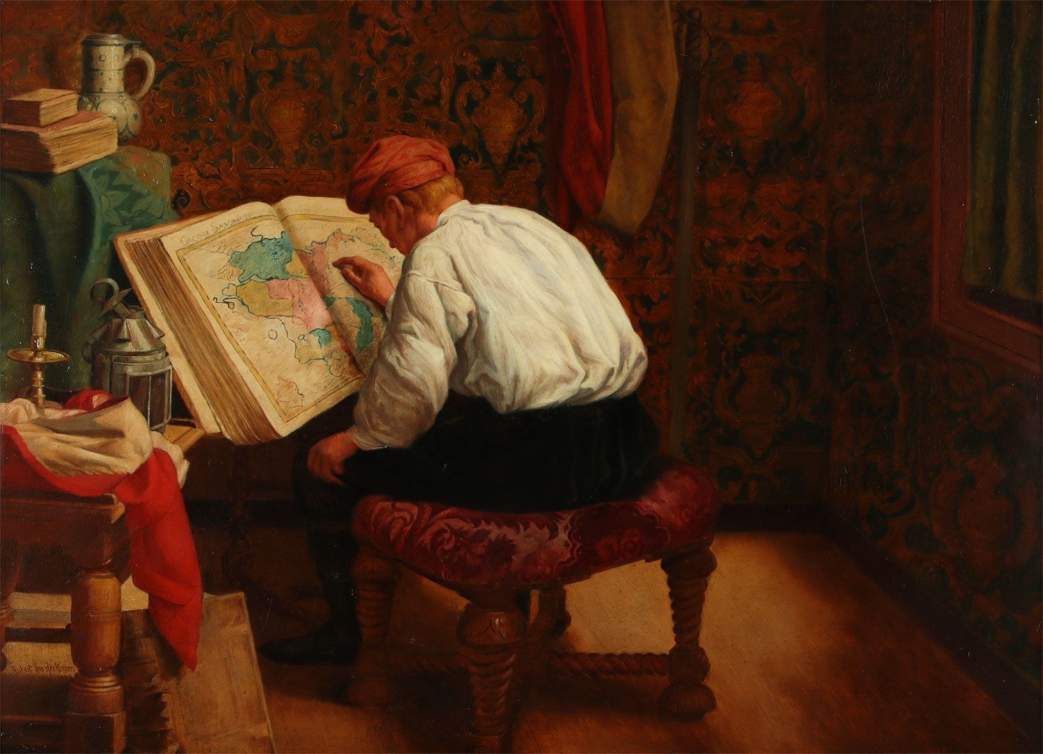 Sir Hubert von Herkomer | THE MAP READER | MutualArt