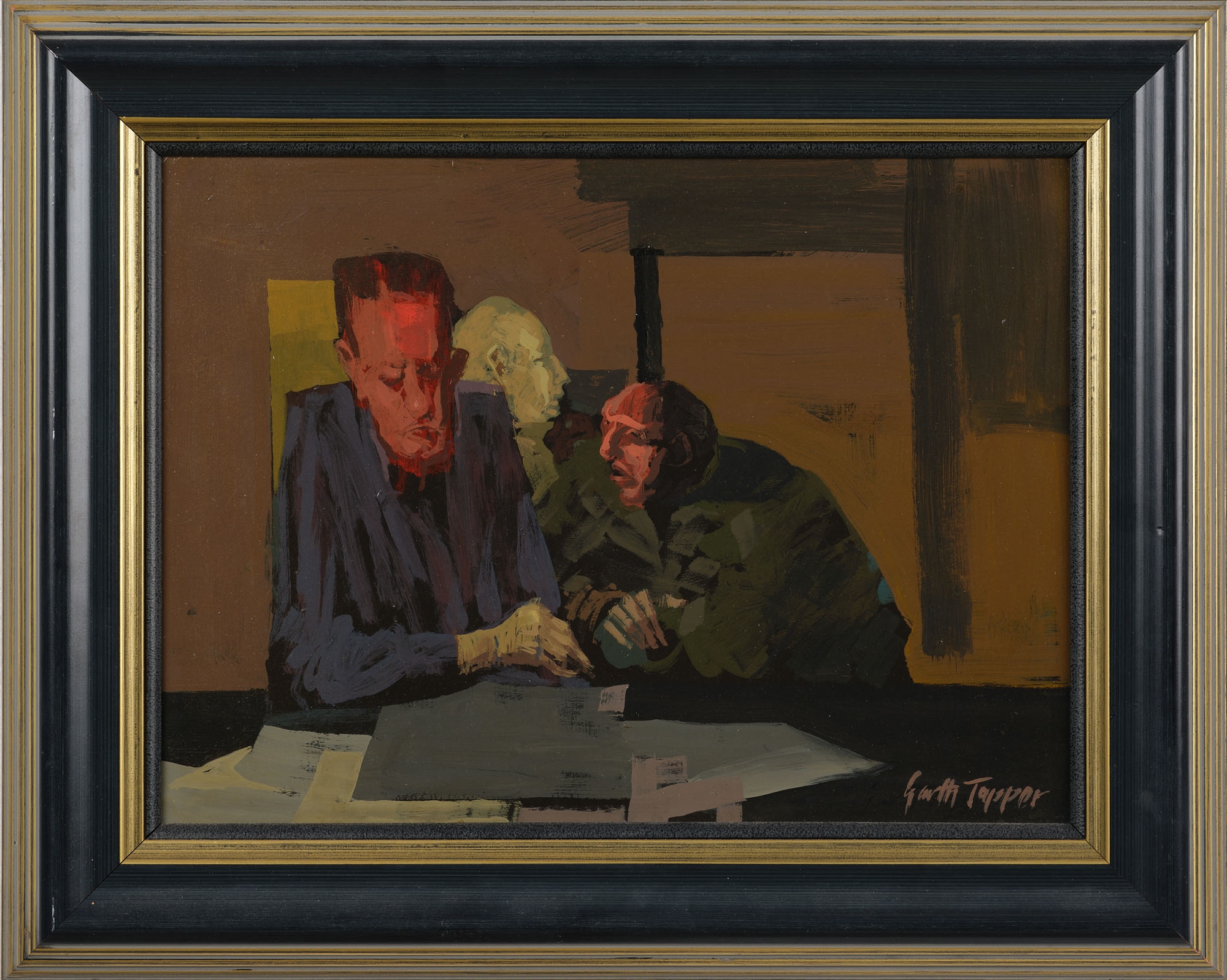 Garth Tapper | Three men in room (2007) | MutualArt