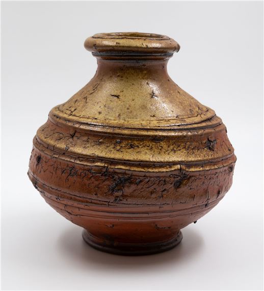 Peter Alger | Peter Alger Ridged and coiled vase heavily potted coarse ...