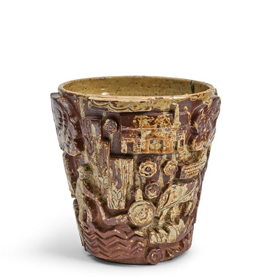 Jean Lerat | JEAN LERAT (1913-1992) VASE WITH FIGURES ENGAGED IN RURAL ...
