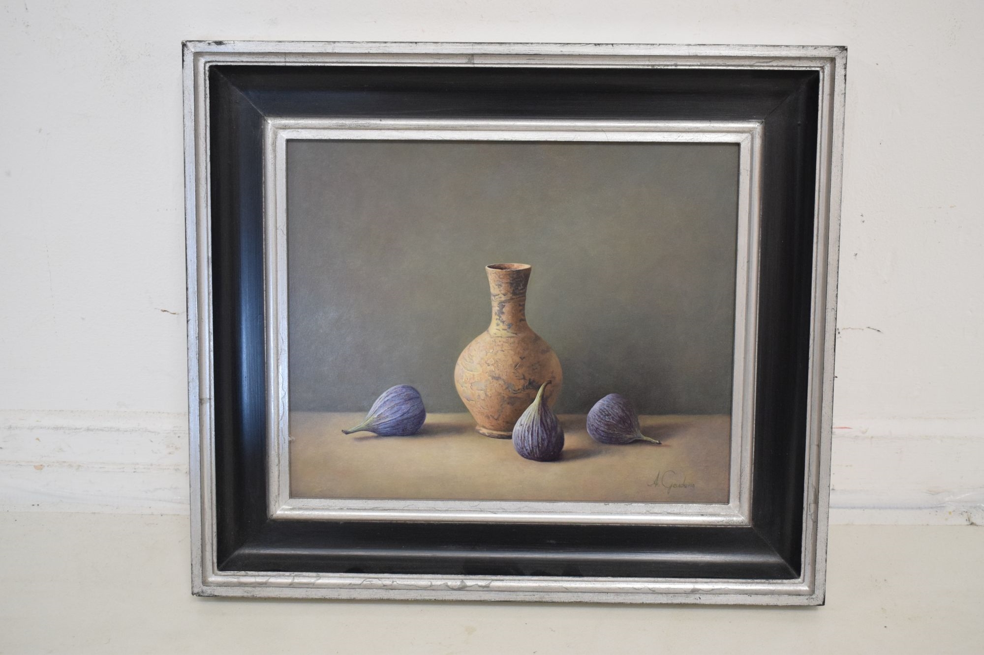 Adolf Geudens | Still life with figs and vase | MutualArt
