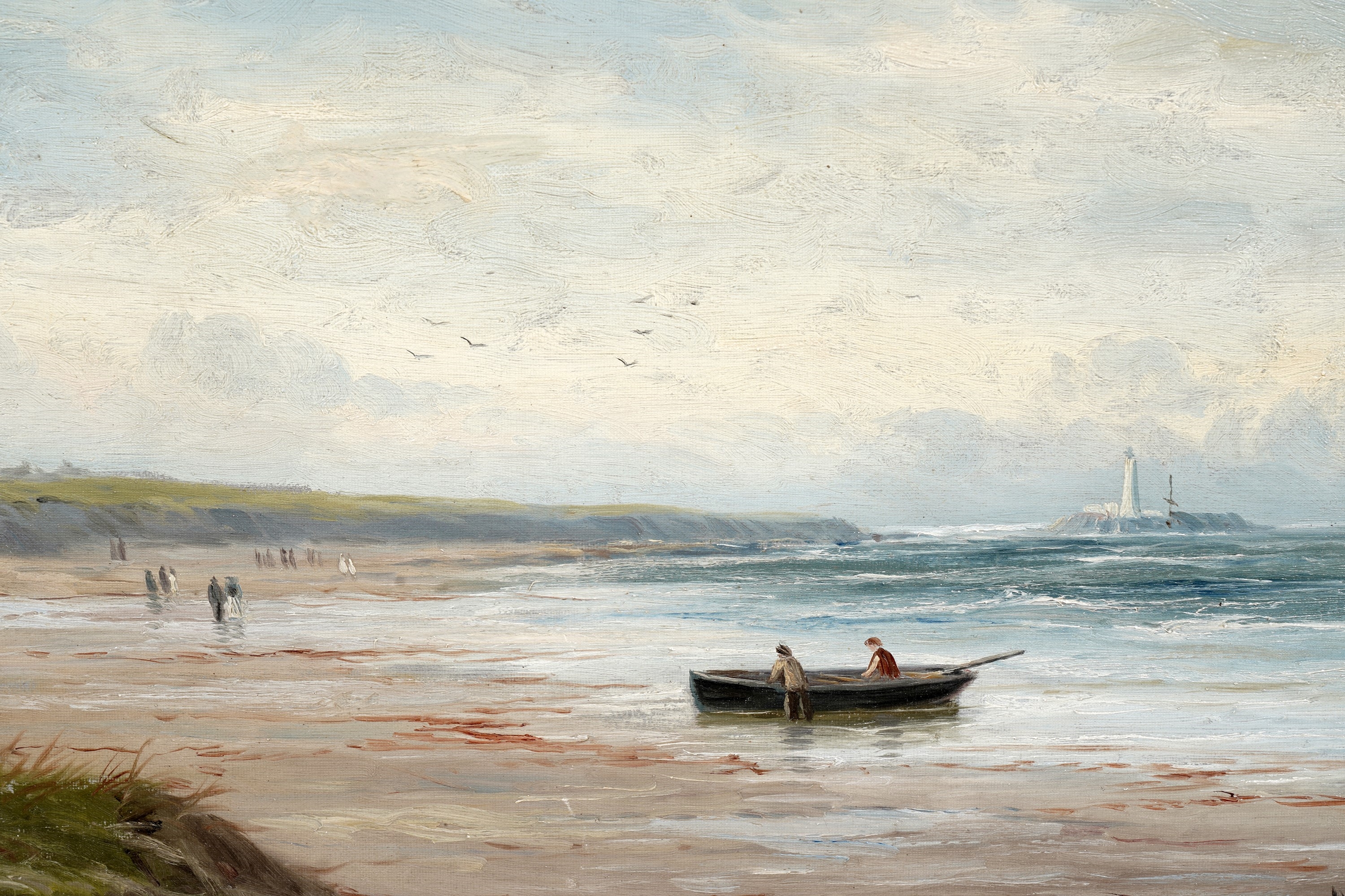 John Davison Liddell | A view of Saint Mary’s Lighthouse, Whitley Bay ...