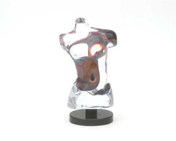 Loredano Rosin | A glass female torso with fused colours 'Calcedonia ...