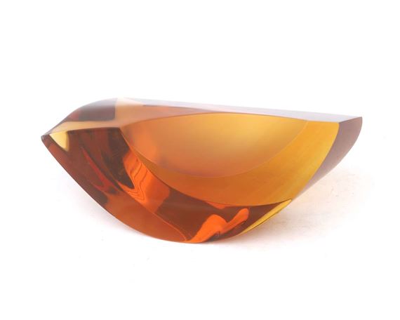 Felicitas Engels-neuhold | An orange optical glass Unica object | MutualArt