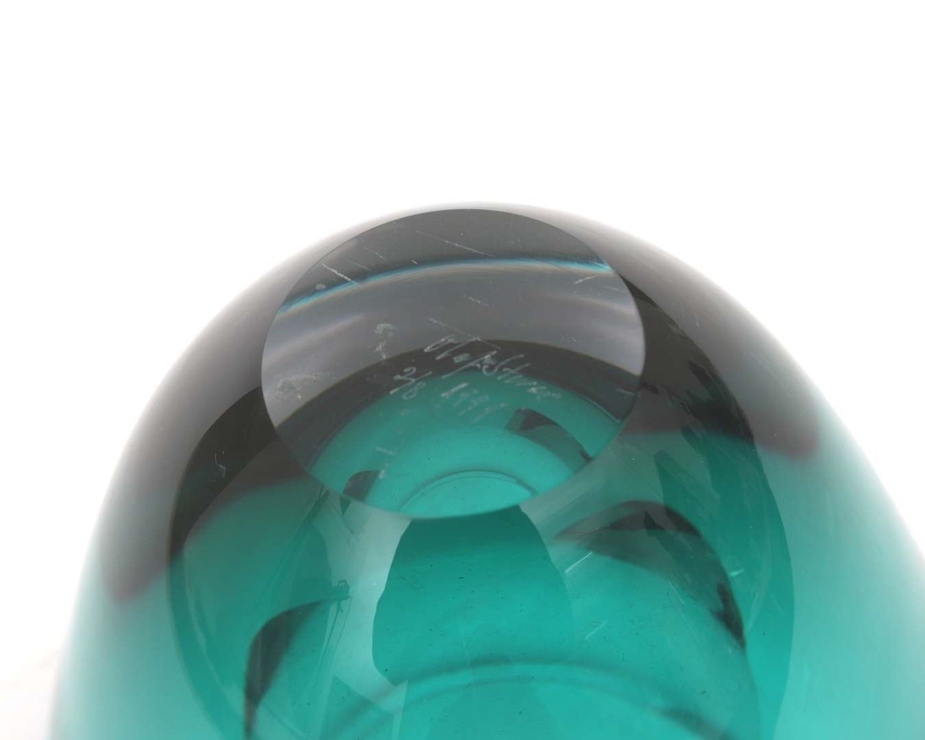 Olaf Stevens | A green glass bowl with clear glass overlay (1999 ...
