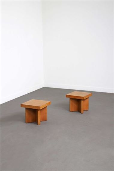 Hervé Baley | Suite of two stools (1969) | MutualArt