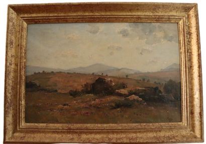 Louis-Aimé Japy | Louis Aimé JAPY (1840-1916) Berger dans un paysage montagneux aux rochers ...