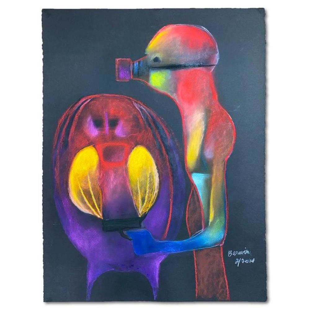 Milton Berwin | Milton Berwin (1925-2023), Original Pastel Drawing (30 ...