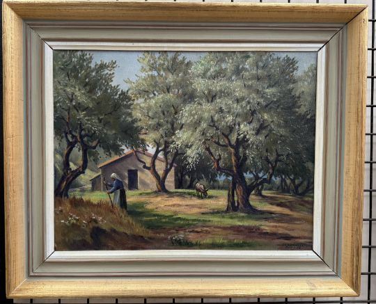 Constance Cooper | Constance Cooper A landscape scene with a lady and ...