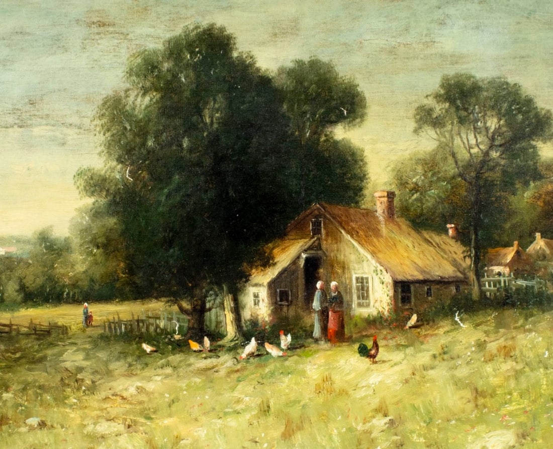 Wesley E. Webber | Country Landscape with Chickens | MutualArt