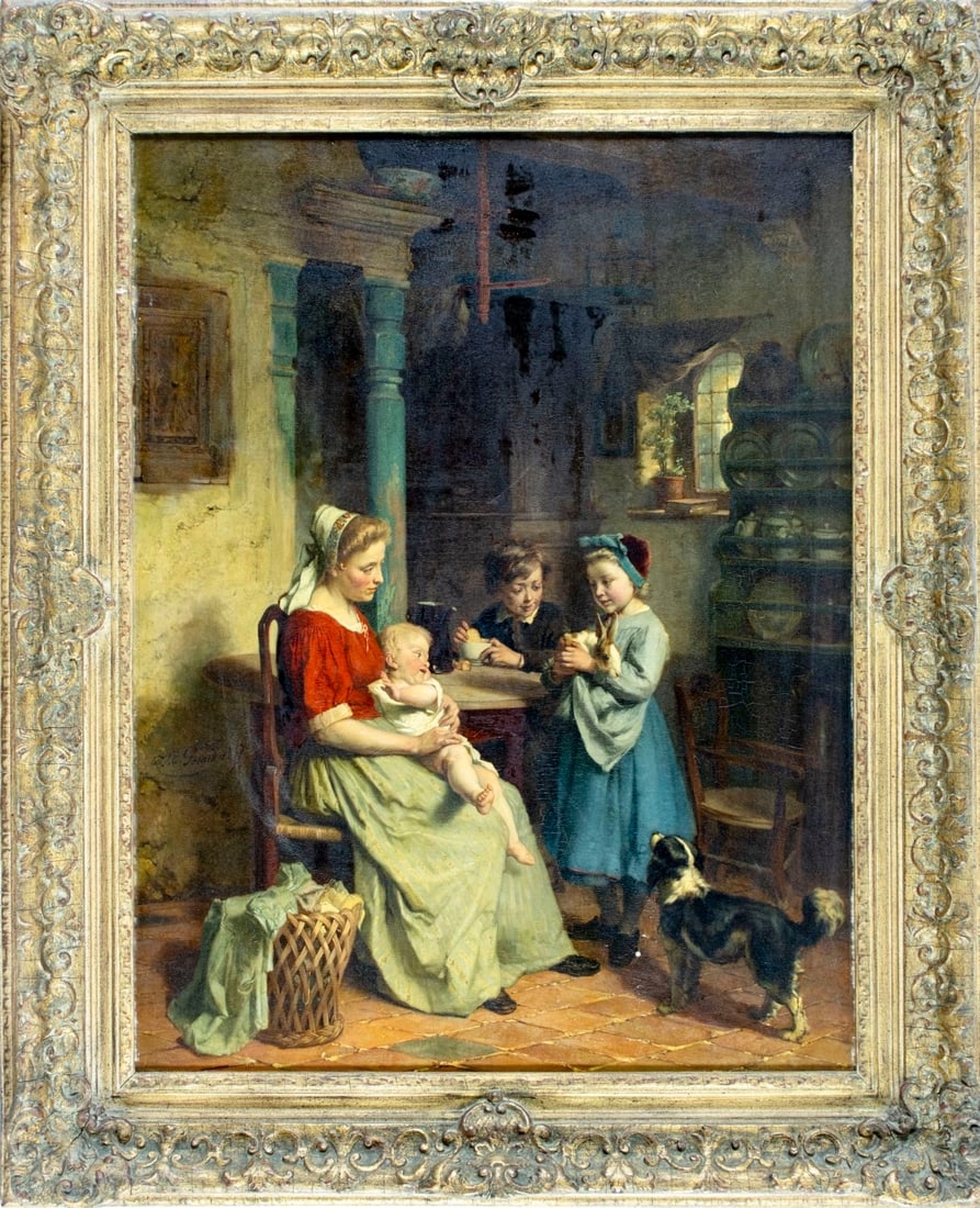 Théodore Gérard | Mother and Children (1867) | MutualArt