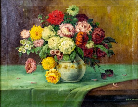 M. Bachmann | Still Life with Vase of Flowers | MutualArt