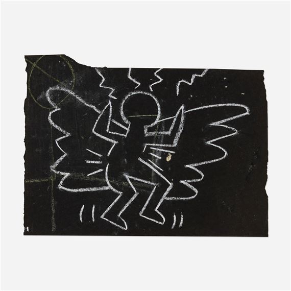 Keith Haring | Untitled (Subway Drawing (Angel (1982) | MutualArt