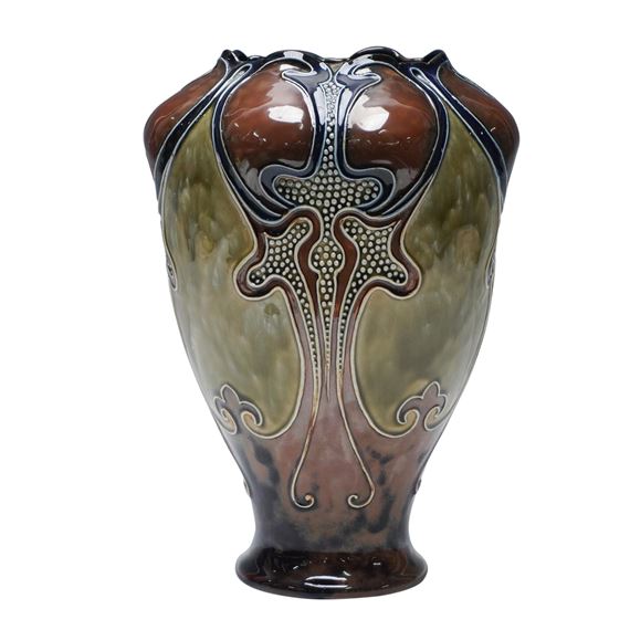 Frank Butler | Doulton Lambeth Frank Butler Stoneware Floral Vase (1891 ...