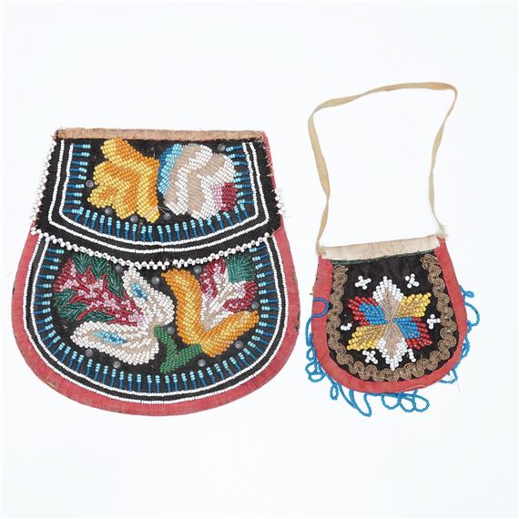 Fringe | 2pc Antique Native American Beaded Purses (20th Century ...
