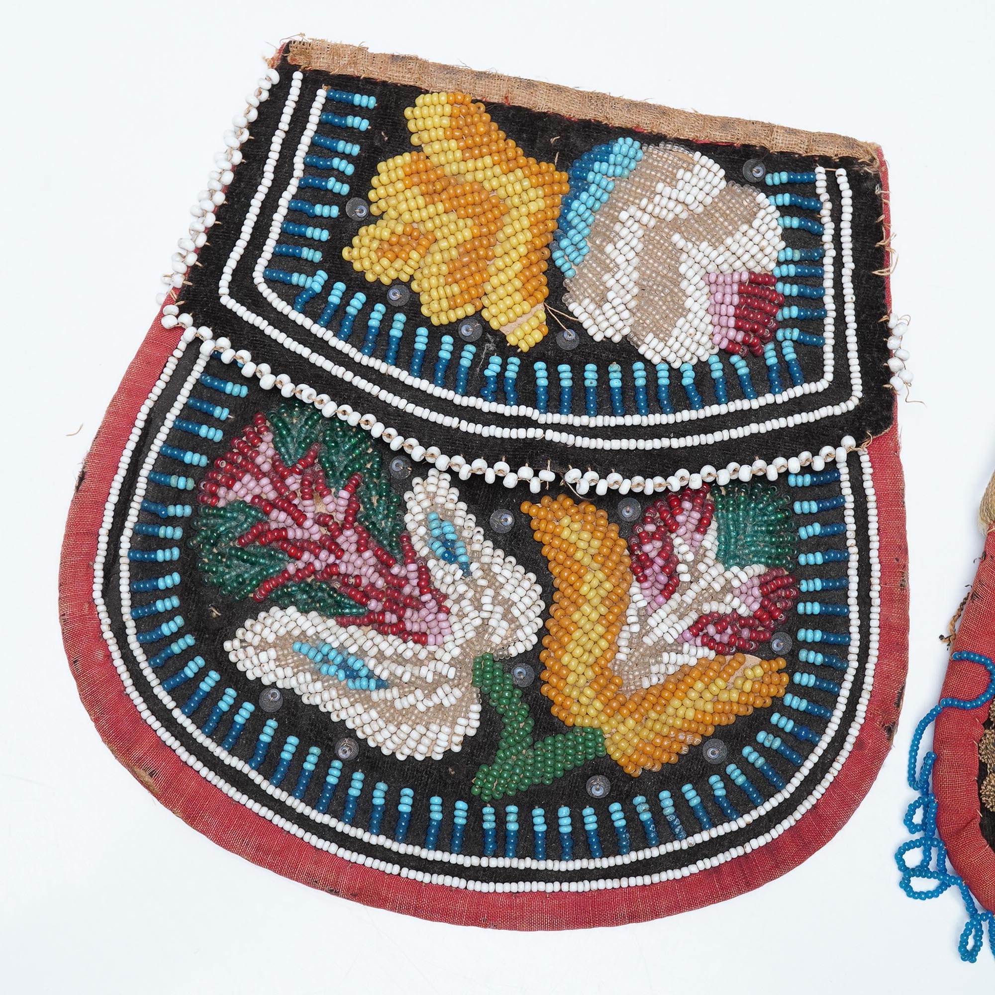 Fringe | 2pc Antique Native American Beaded Purses (20th Century ...