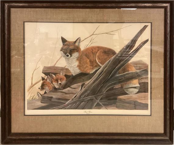 John Ruthven | John Ruthven Signed Limited Edition “Red Foxes”** 21 x ...