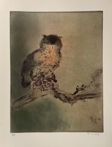 Kaiko Moti | Kaïko MOTI (1921-1989) Owl Artist's proof Signed lower ...